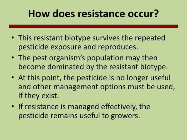 12 Pesticide resistance.pptx | Agriculture | Industries
