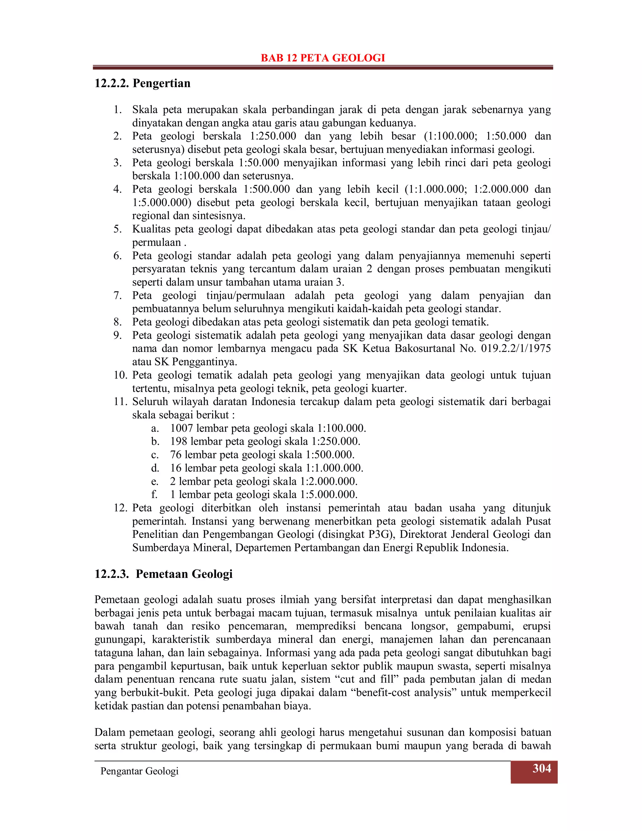 12 peta geologi | PDF