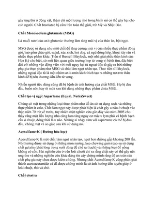 12 phụ gia nguy hiểm thường gặp trong thực phẩm(03) | PDF