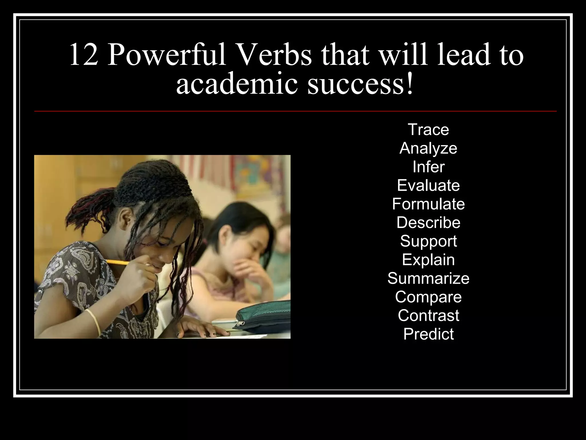 12 Powerful Verbs.Ppt Version 2 | PPT