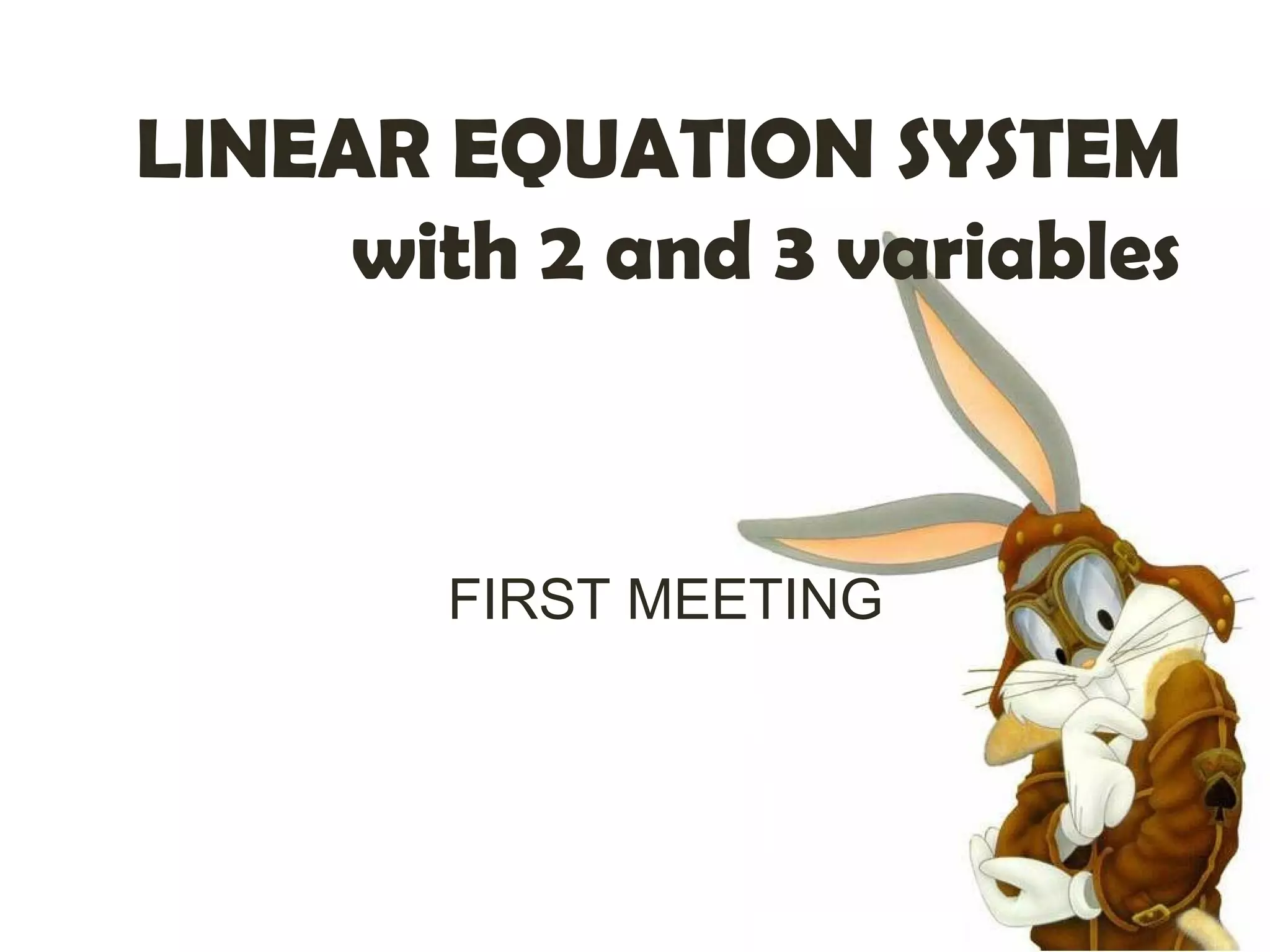 Linear Equation System With 2 And 3 Variables Ppt Programming Languages Computing