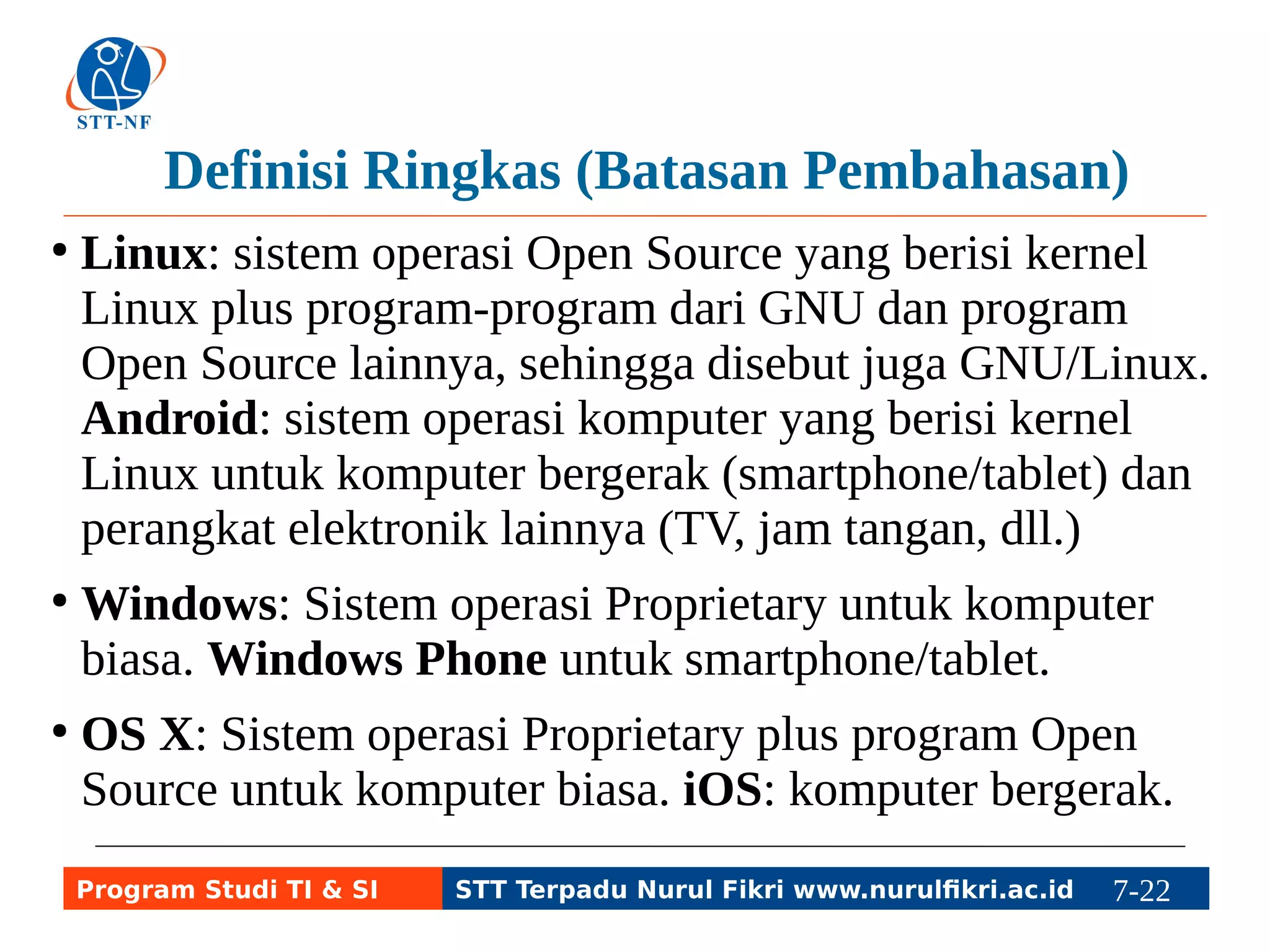 12 presentasi perbandingan_sistem_operasi_open_source_dan_proprietary | PDF