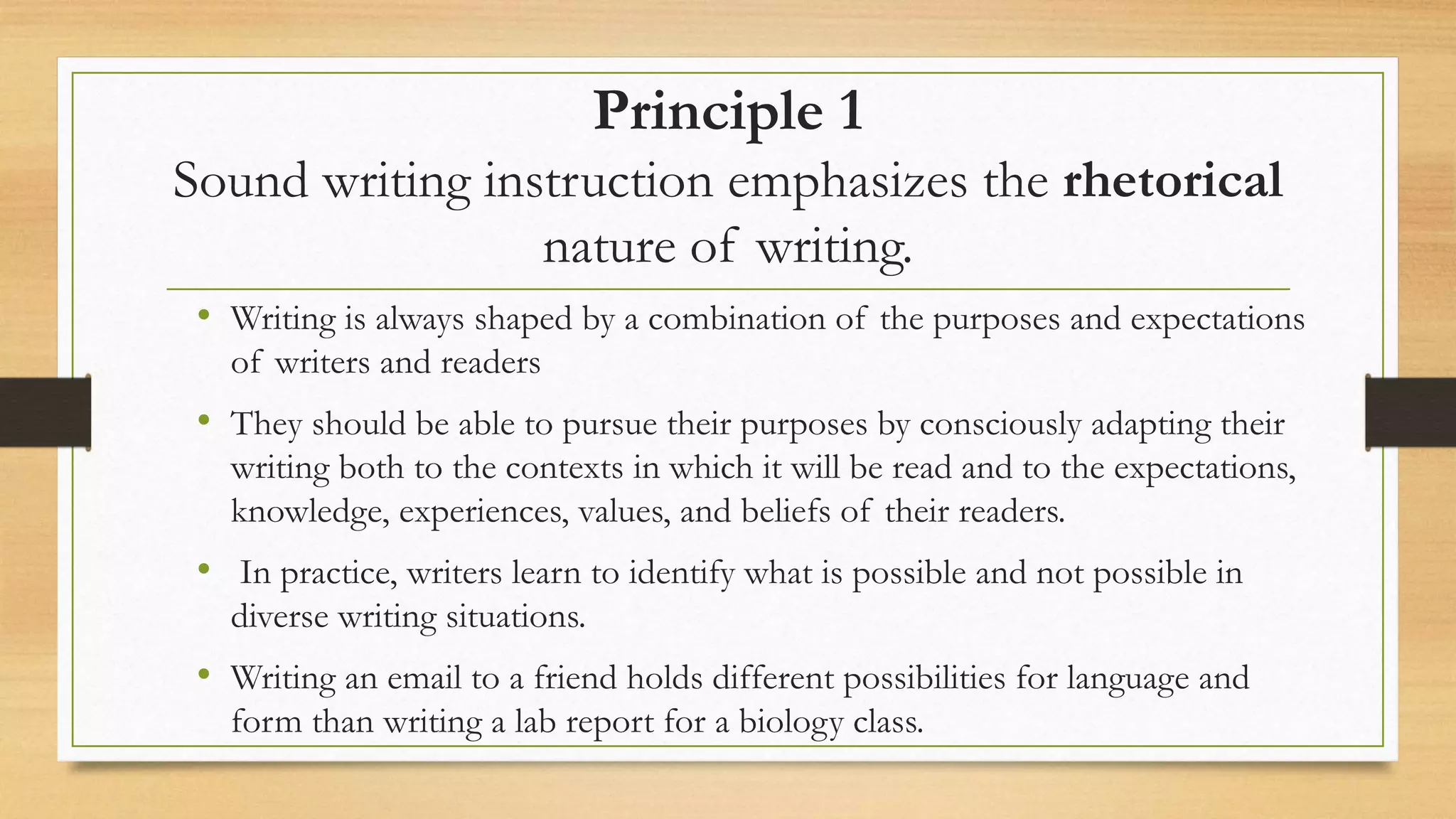 12 Principles of Effective Writing Instructions | PPTX