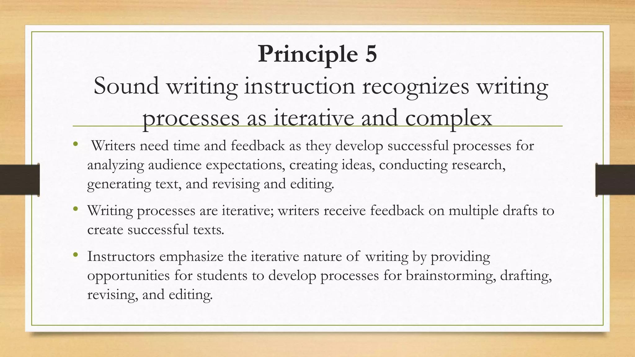 12 Principles of Effective Writing Instructions | PPTX