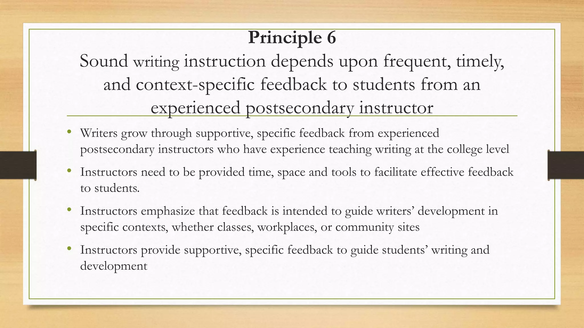 12 Principles of Effective Writing Instructions | PPTX