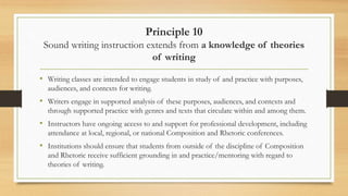12 Principles of Effective Writing Instructions | PPTX