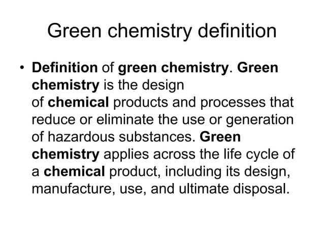 12 Principles of Green Chemistry | PPTX