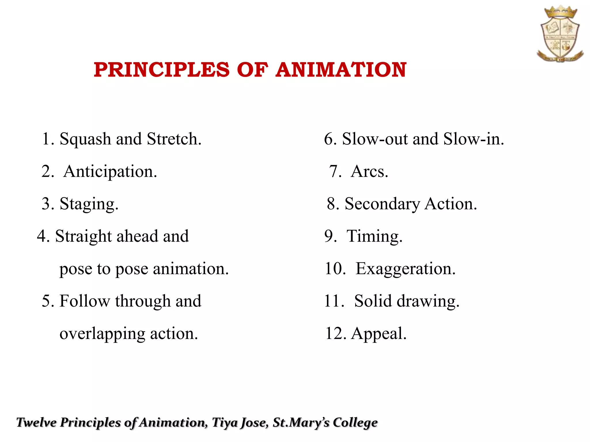 Multimedia:Twelve Principles Of Animation | PPTX