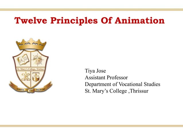 Multimedia:Twelve Principles Of Animation | PPTX