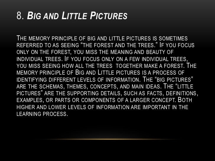 12 principles of memory