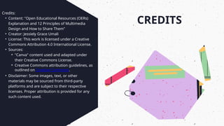 12 Principles of Multimedia Design & Creative Commons License for OER.pptx