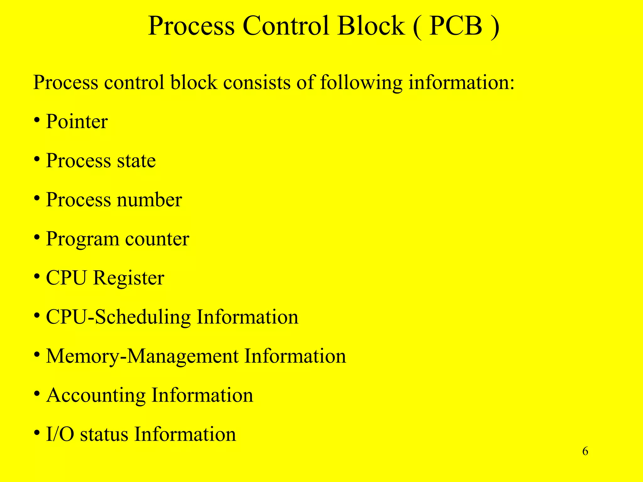 12 process control blocks | PPT