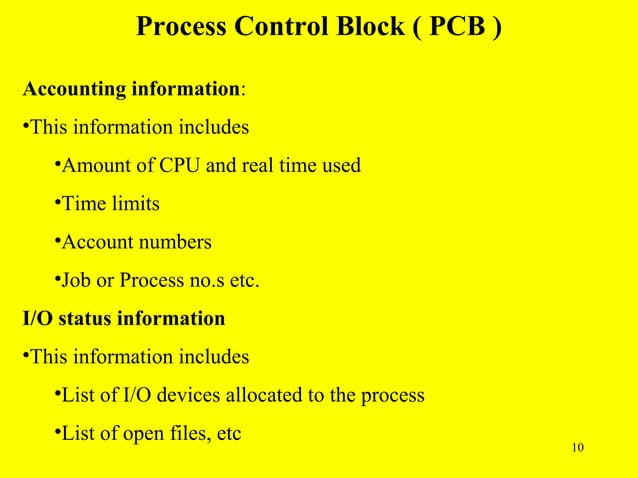 12 process control blocks | PPT