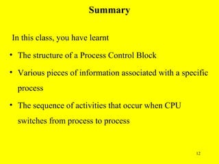 12 process control blocks | PPT