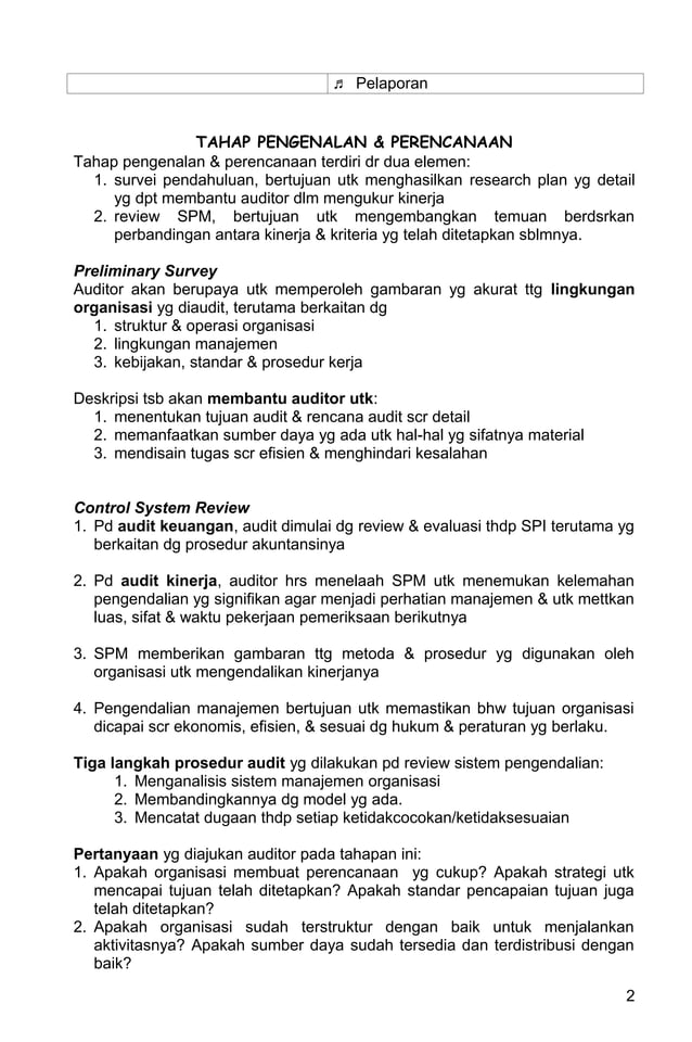 12 proses audit kinerja | DOC