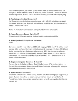 12 rahasia tentang kartun doraemon | DOCX
