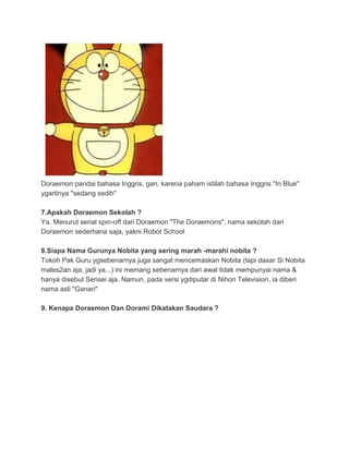12 rahasia tentang kartun doraemon | DOCX
