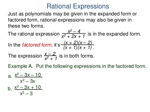 12 rational expressions