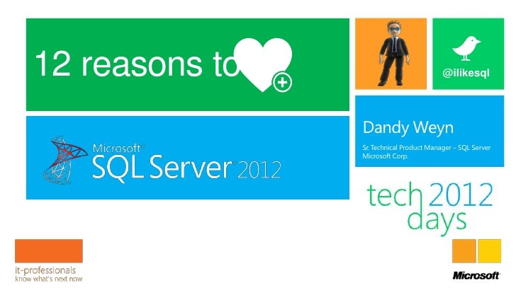 12 reasons to love sql server 2012