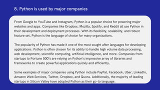 12 Reasons Why Python is One of Best Language of Web App Development | PPT