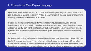 12 Reasons Why Python is One of Best Language of Web App Development | PPT