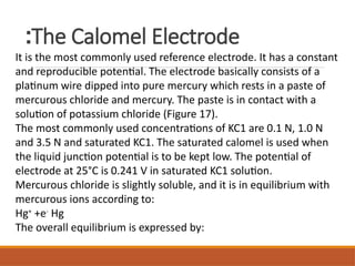 Reference Electrodes in electrochemical cell | PPTX