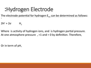 Reference Electrodes in electrochemical cell | PPTX