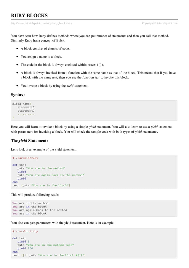 12 ruby blocks | PDF