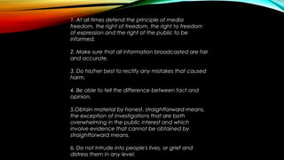 12 rules of journalism | PPT