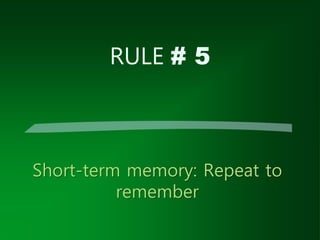 12 Rules to increase brain power- John Medina.ppt