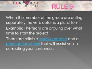 12 Rules to Solve Sentence Correction Problems in English | PPTX