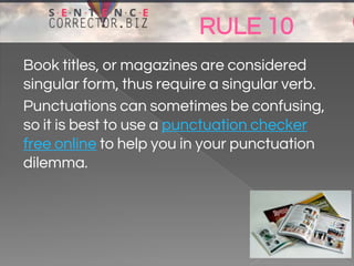 12 Rules to Solve Sentence Correction Problems in English | PPTX