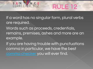 12 Rules to Solve Sentence Correction Problems in English | PPTX