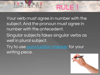 12 Rules to Solve Sentence Correction Problems in English | PPTX
