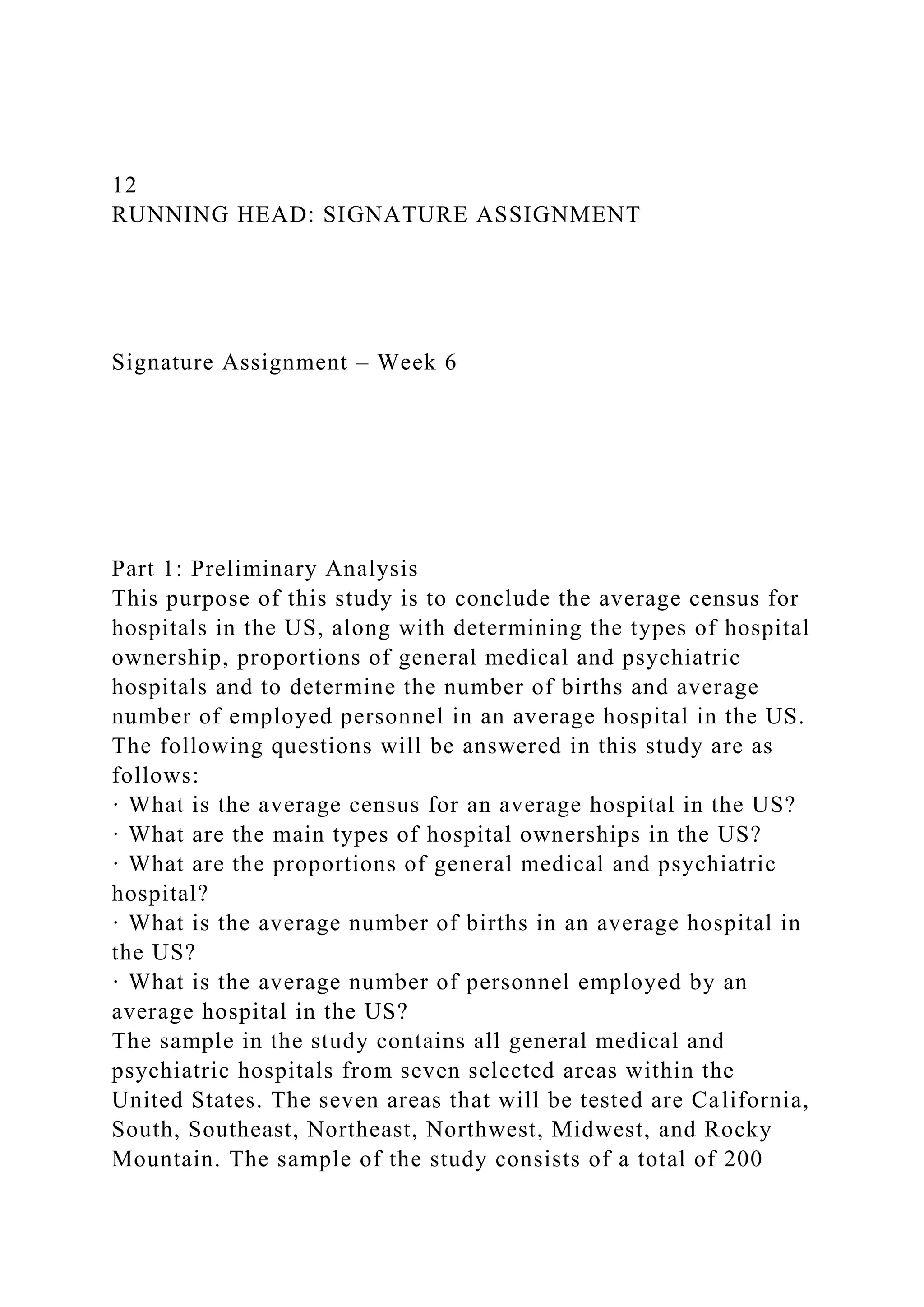 12 RUNNING HEAD SIGNATURE ASSIGNMENT Signature Assign.docx