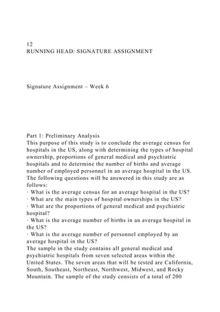 12 RUNNING HEAD SIGNATURE ASSIGNMENT Signature Assign.docx