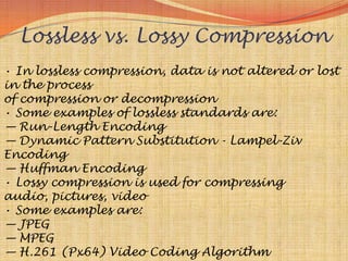 video compression techique | PPTX