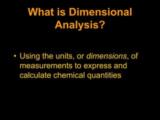 the mathematics of chemistry stoichiometry dimensional analysis.ppt