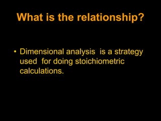 the mathematics of chemistry stoichiometry dimensional analysis.ppt