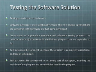 12 sdd lesson testing and evaluating | PPT