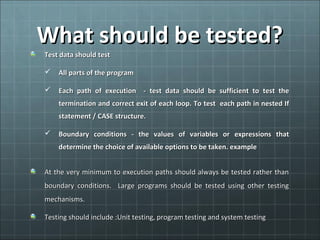 12 sdd lesson testing and evaluating | PPT
