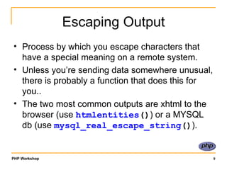 12-security.ppt - PHP and Arabic Language - Index | PPT | Web Development | Internet
