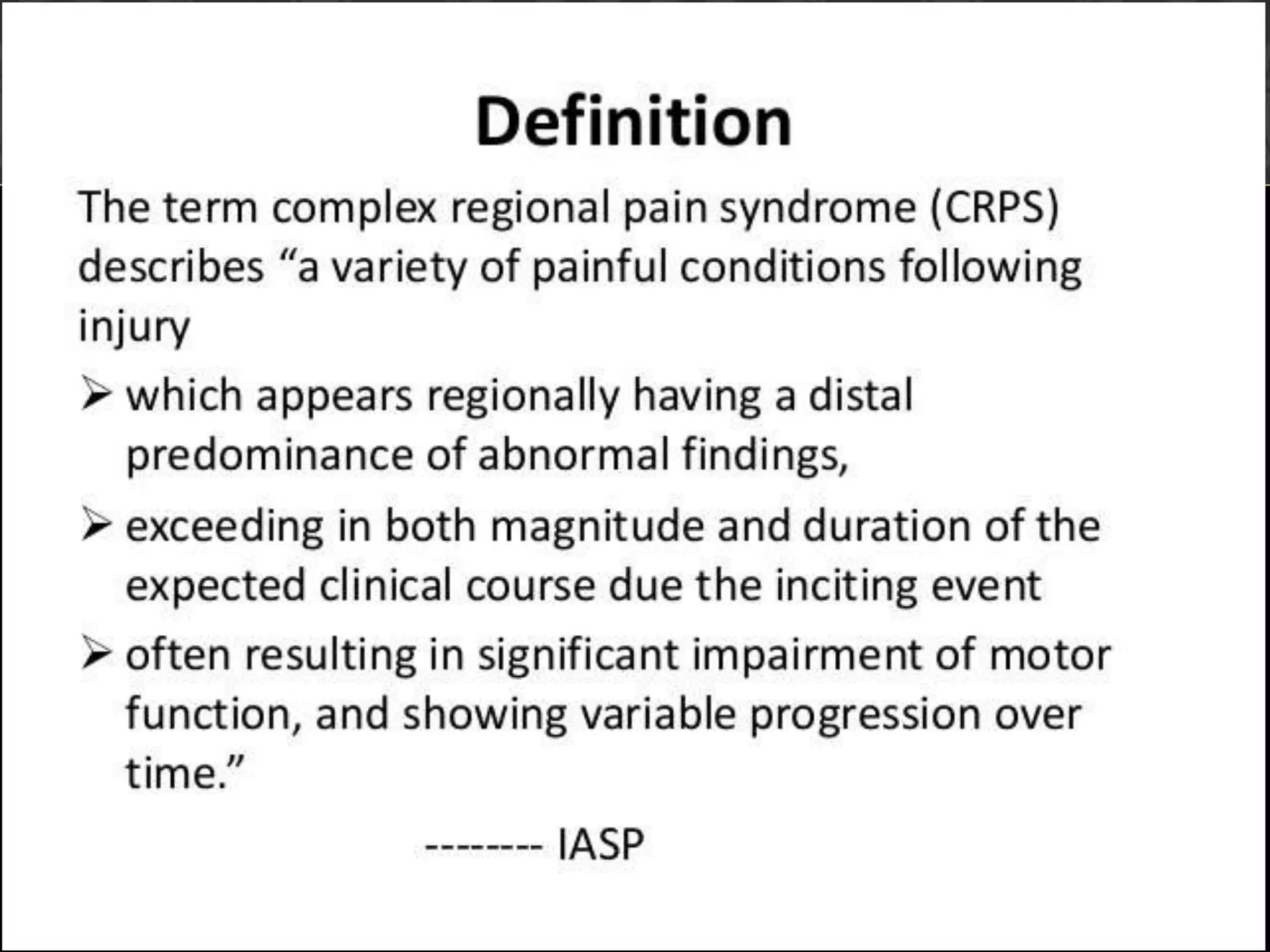CRPS (Complex regional pain syndrome) | PPTX