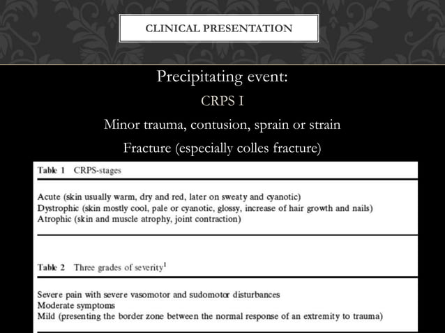 CRPS (Complex regional pain syndrome) | PPTX