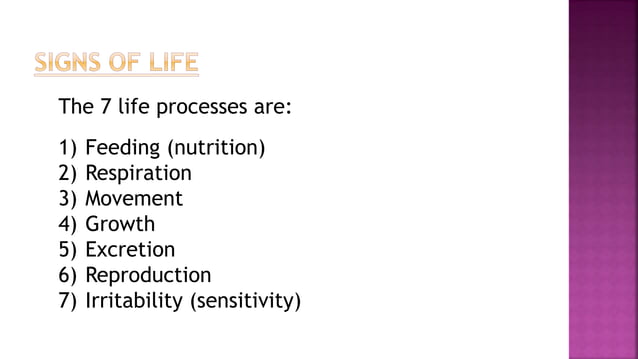 12 seven characteristics of living organism. | PPTX