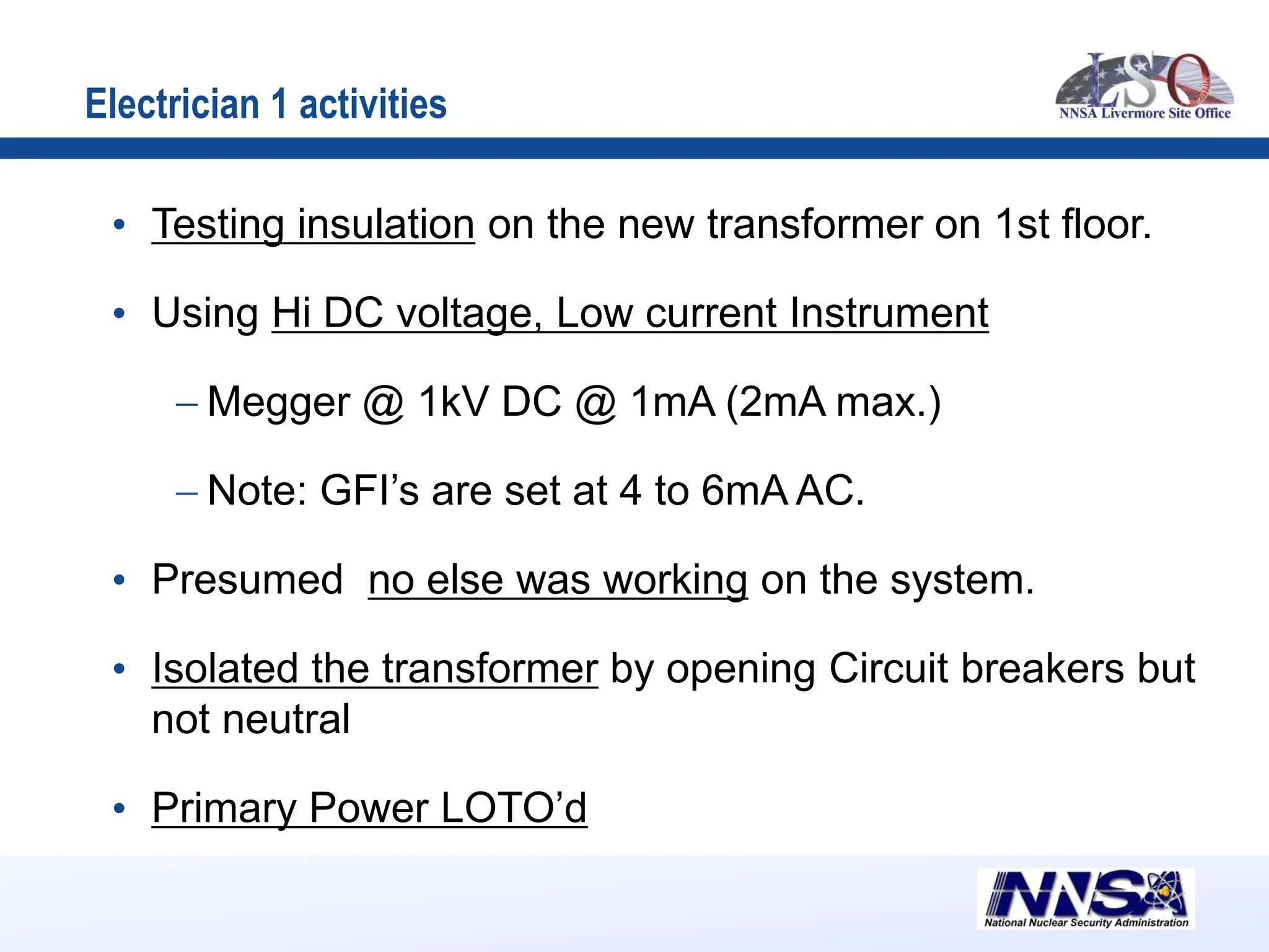 Electric Shock Incident from Transformer Test .ppt