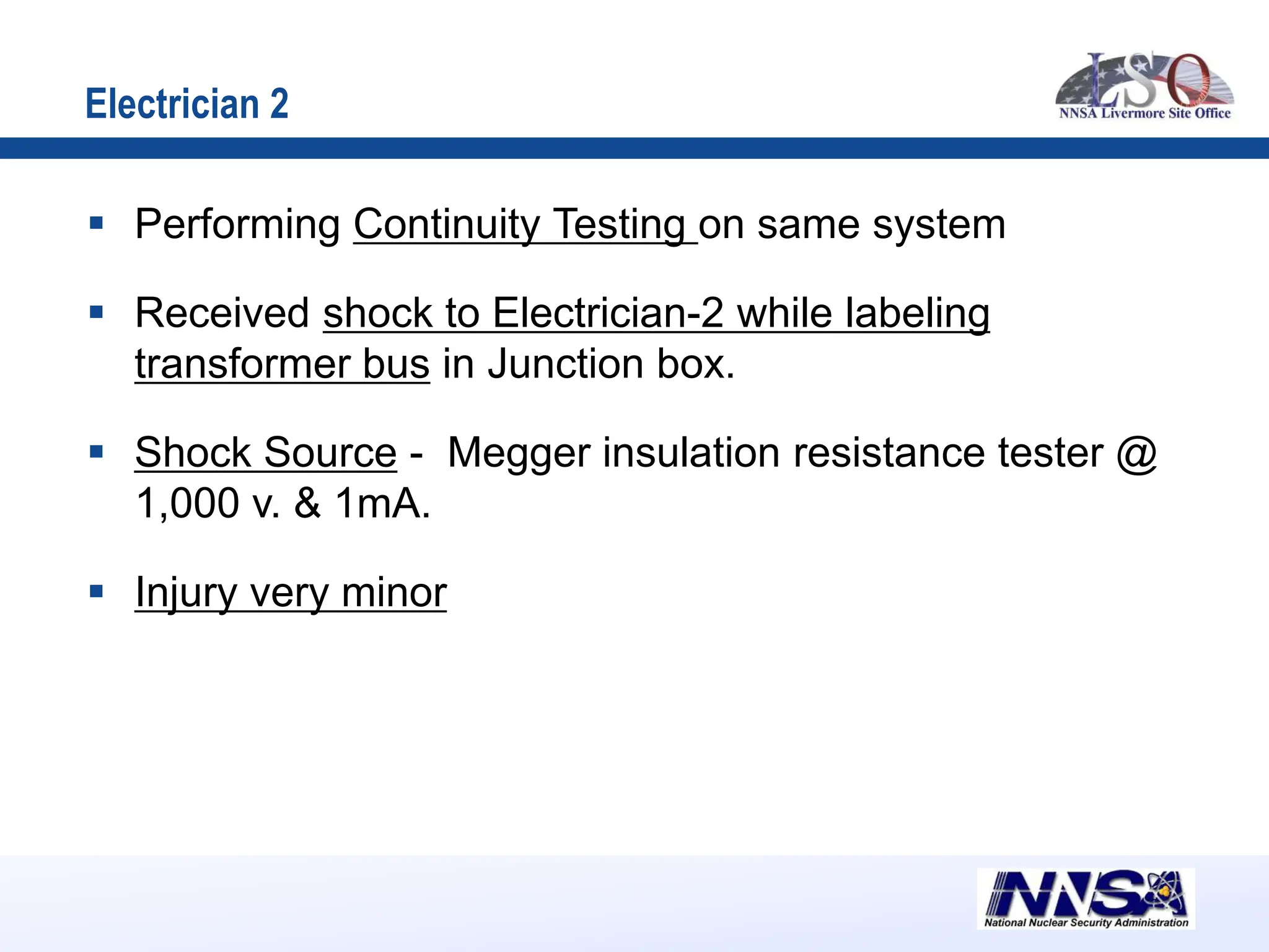 Electric Shock Incident from Transformer Test .ppt