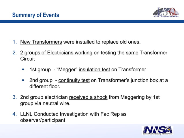 Electric Shock Incident from Transformer Test .ppt