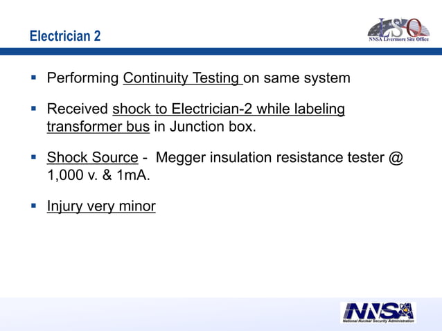 Electric Shock Incident from Transformer Test .ppt