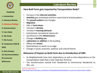 Impact of Interstate Bus terminal on the Builtform of Residential ...